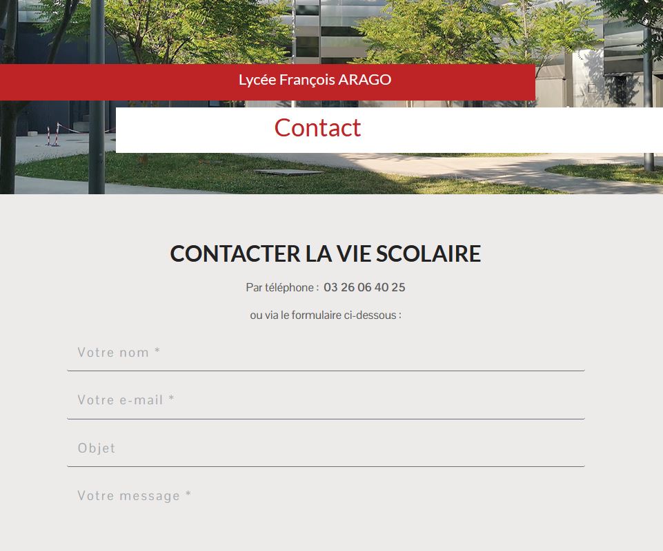 Contact - Lycée François Arago